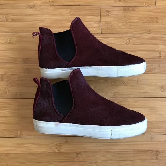 Zara | Shoes | Zara Woman Mohair Burgundy Sneakers Size 39 | Poshmark